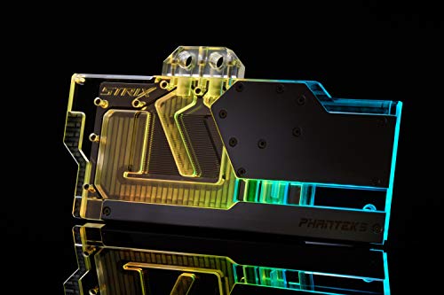 Phanteks (PH-GB2080TiAS_CR01) Glacier G2080Ti Strix GPU Full Waterblock for Asus ROG Strix RTX 2080/2080Ti - Nickel-Plated, Acrylic, Addressable RGB, Mirror Chrome