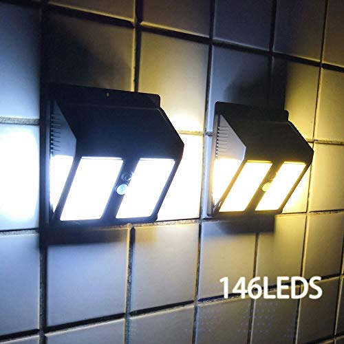 JF-XUAN Solar Light 1pcs LED Solar Power Light Control Wall Light 6 LED Outdoor Waterproof Energy Saving Street Yard Path Home Garden Security Lamp Powered Spotlight