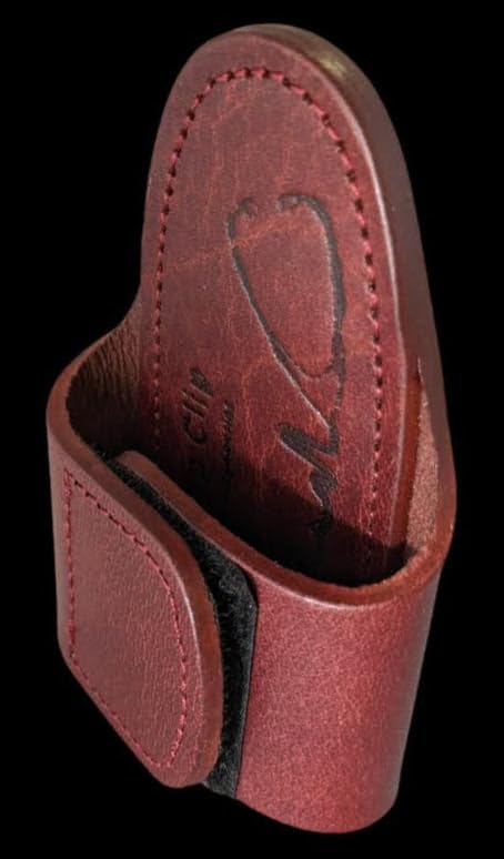 The HipClip – Handmade Leather Stethoscope Holder (Brown) Full Grain Leather