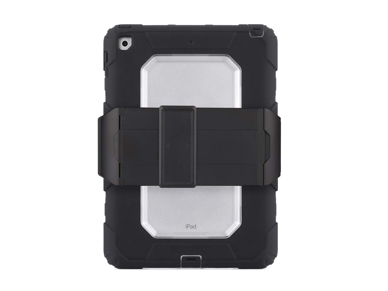 Griffin Technology iPad 9.7 (2017) Rugged case, Survivor All-Terrain with Stand, 4 Layers of Protection, 8ft Drops, Black/Clear