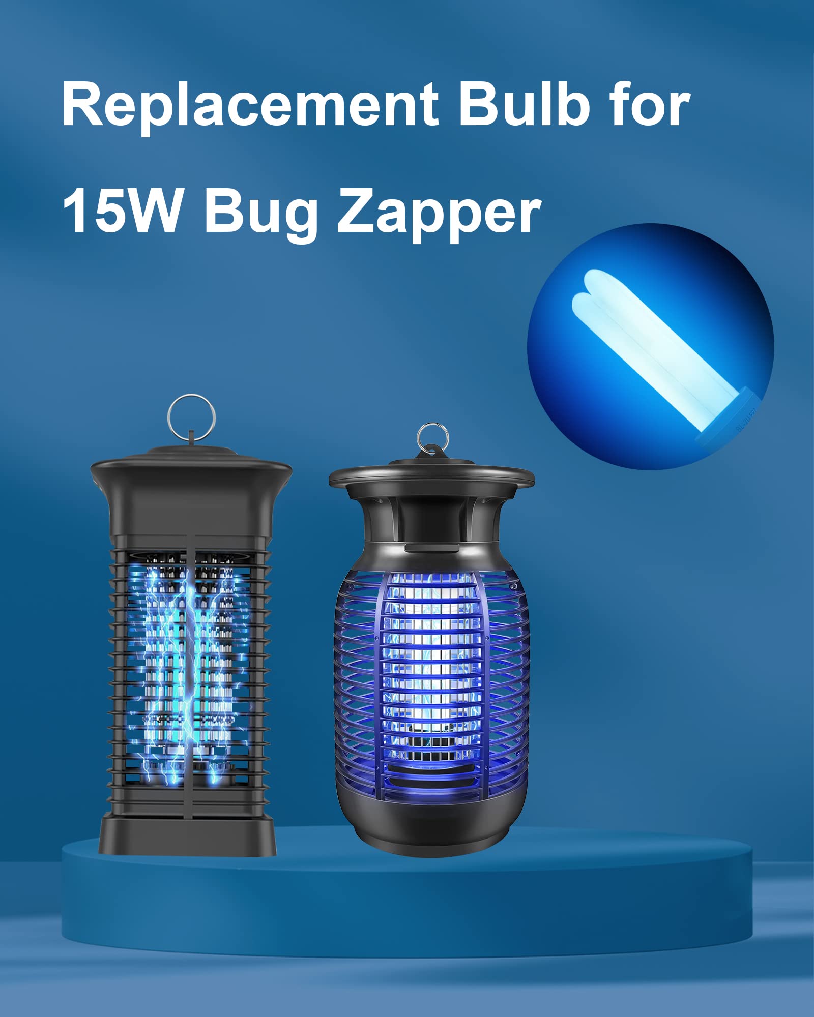 Shootingstar BL-2U E27 15W Bug Zapper Replacement Light Bulb Compatible with HOMESUIT, Keuomy, YISSVIC, Yluces, POWIFY and Other Models 15W Bug Zapper, 4 Pack