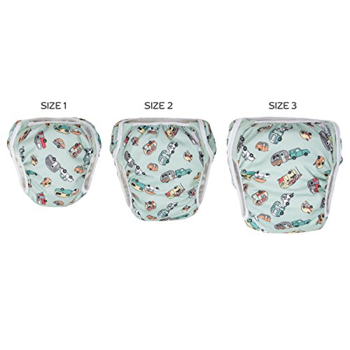 GroVia Reusable Waterproof Swim Diaper for Baby, Infant, and Toddler (Size 1: 10-19 lbs, Rose)