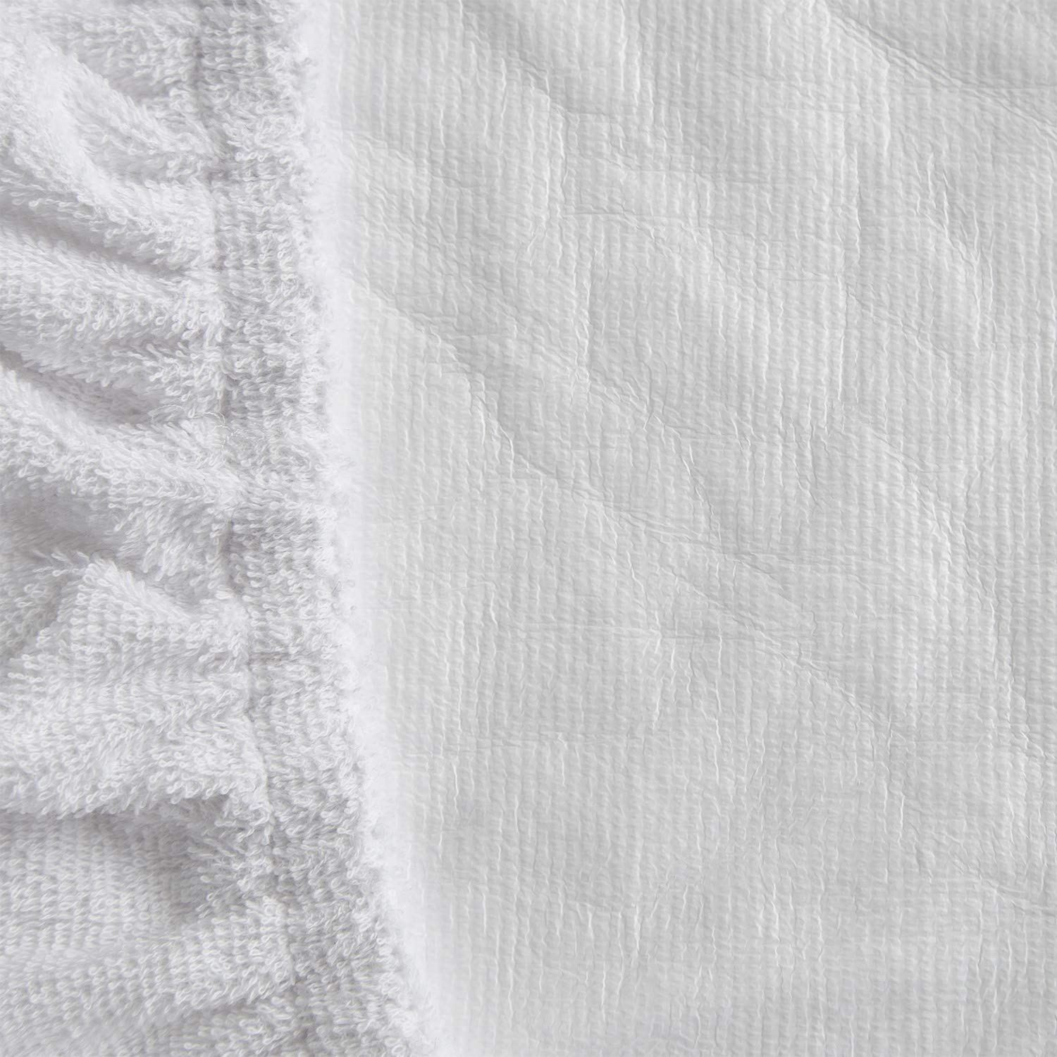 JumpOff Jo - Terry Cotton Crib Mattress Protector for Baby Crib White