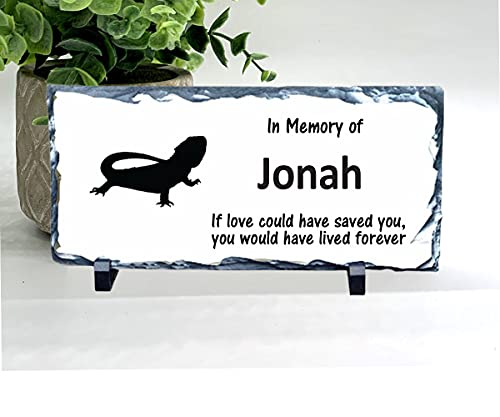 Bearded Dragon Memorial Stone - Real Stone Personalized by Florida-Funshine