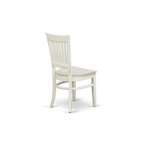 East West Furniture NDVA5-LWH-W Norden 5 Piece Dining Set for 4 Includes a Rectangle Kitchen Table with Dropleaf and 4 Dinette Chairs, 30x48 Inch, Linen White