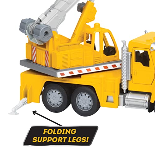 DRIVEN by Battat β Micro Crane Truck β Toy Crane Truck with Lights, Sounds and Movable Parts for Kids Age 3+ , Yellow