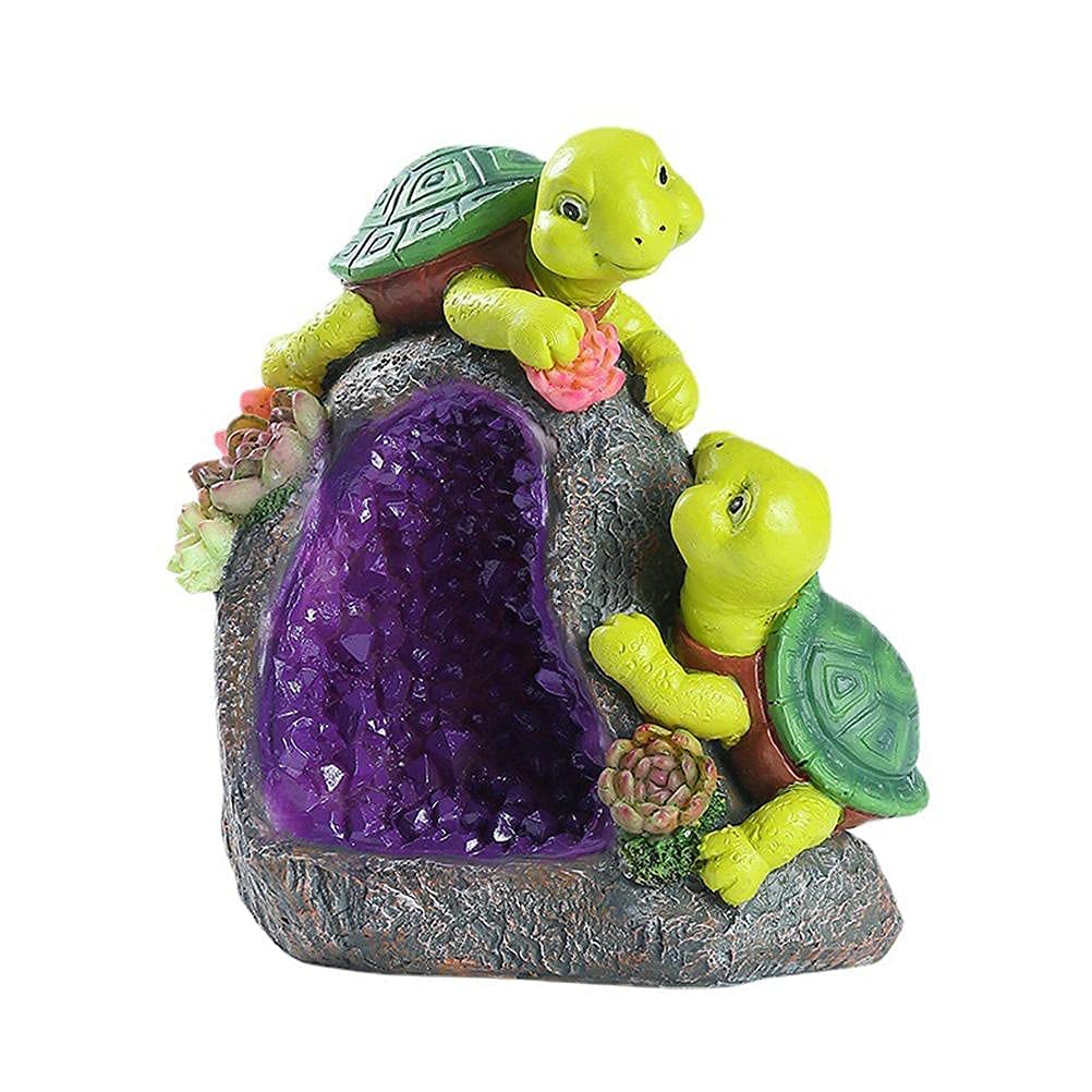 Estrella-L Solar Light Outdoor Cartoon Tortoise-Shaped Landscape Light Statue Decoration Light, for Courtyard Lawn Garden Decoration Landscape Solar Lamp Home Decoration