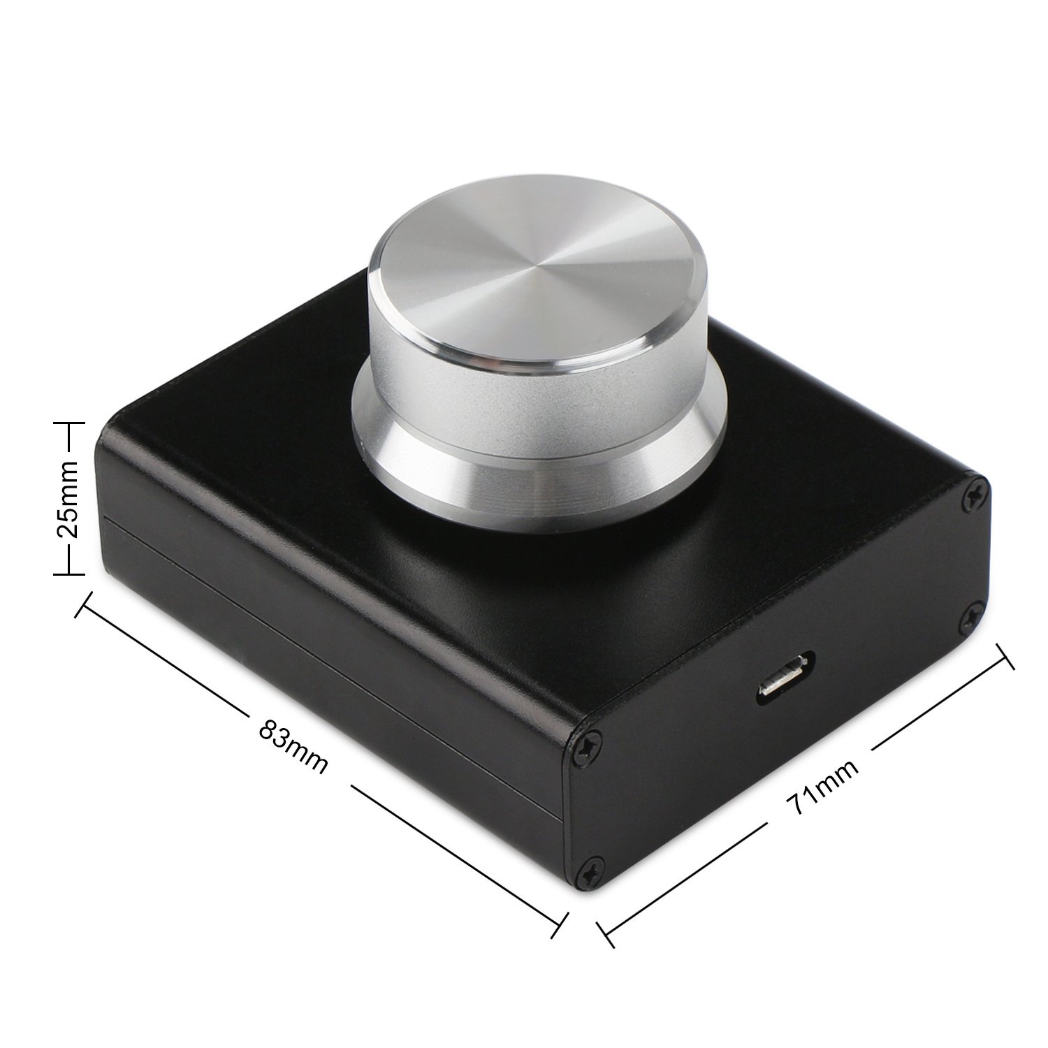 DROK USB Volume Control Knob, PC Computer Speaker Volume Control Audio External Volume Control Knob with 1-Key Mute Function Support Win7 8 10 XP Mac Vista Android