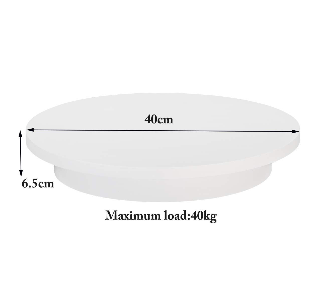 ComXim Professional 360 Degree Photography Turntable for Product Photography, 15.8in(40cm) Diameter,Automatic Remote Control Angle,Speed,Direction, Various Rotation Mode (White)