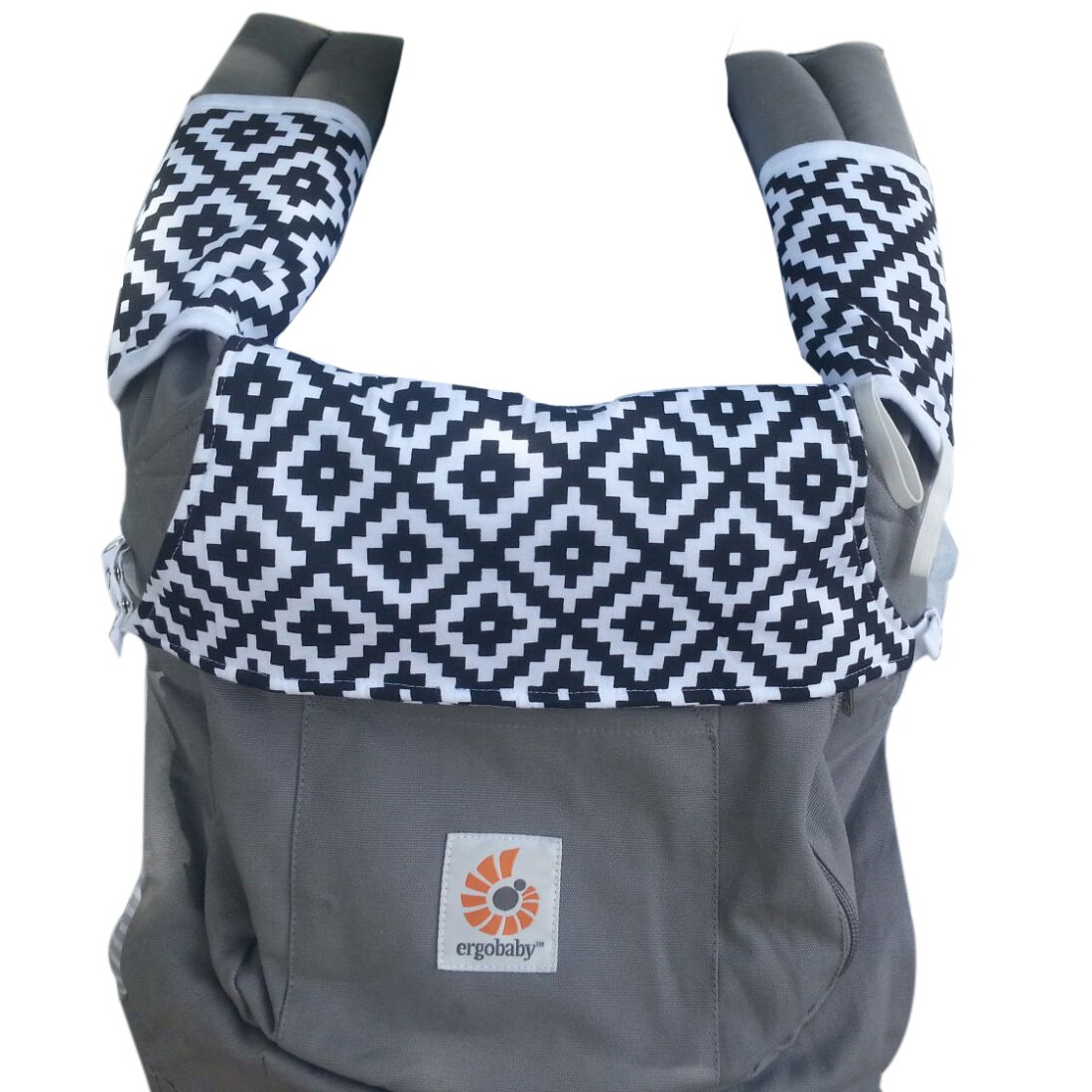 Drool & Teething Pad | Fits All Carriers | Reversible Organic Cotton 3-Piece Set - Ideal for Infant Toddler Girls & Boys [Patent Pending]