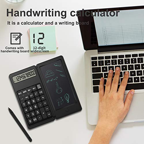Calculators,JEOEUS,Doodle Pad Calculators,Kids Calculator,Calculator with Writing Tablet,Calculator Desktop,6 LCD Writing TabletCalculator12 Digit Display, Electronic Board Drawing/Memo Pads