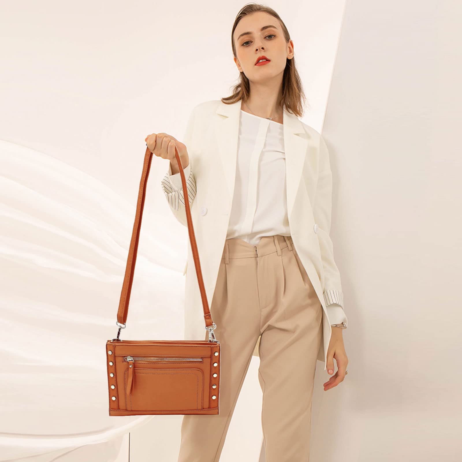 ACUARIO Small Crossbody Bags for Women-PU Leather Handbag Shoulder Strap Bags Purses