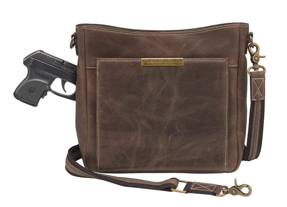 Concealed carry Distressed Buffalo Crossbody by Gun Tote'n Mamas