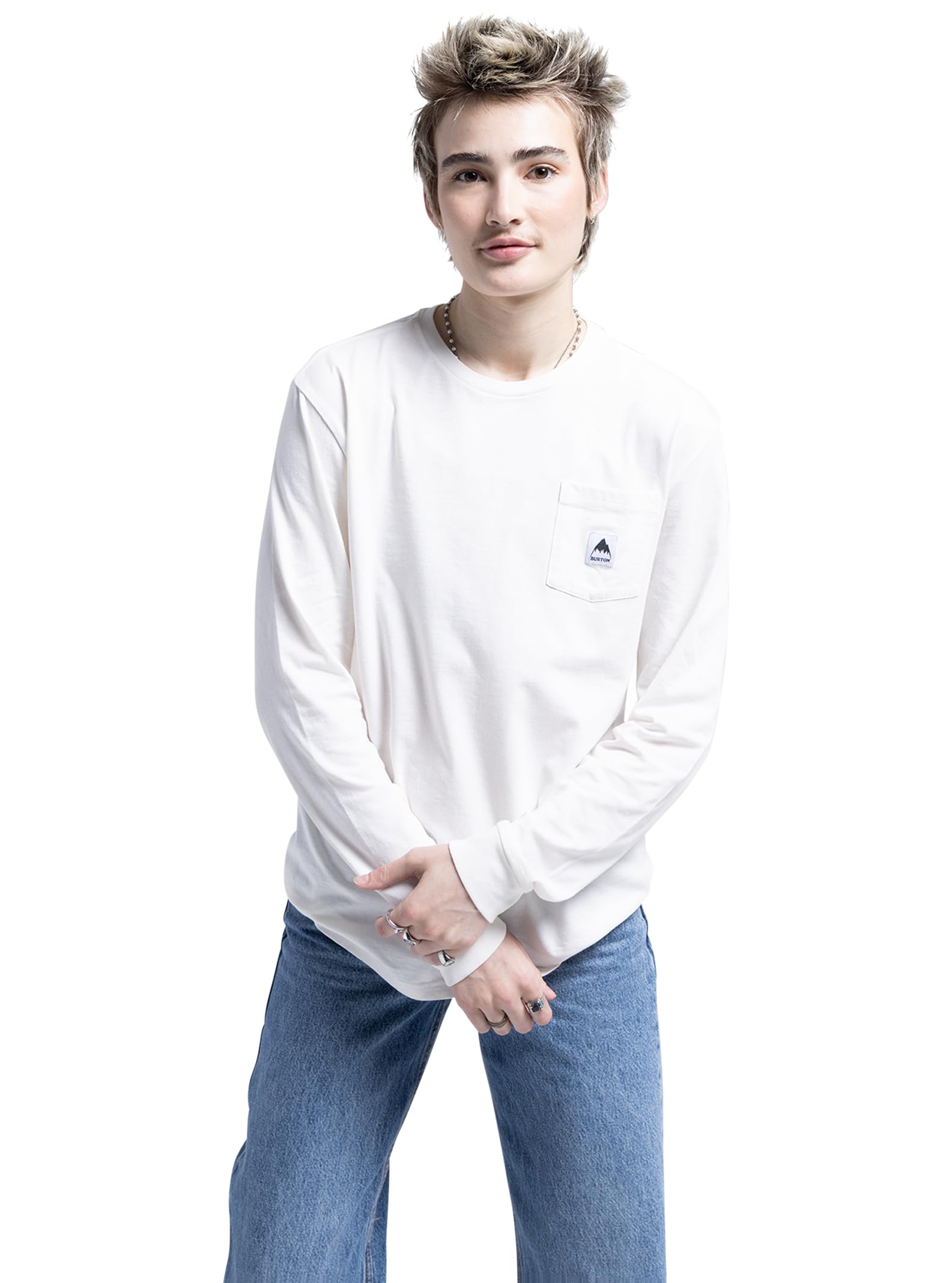 Burton Men's Colfax Long Sleeve T-Shirt, Stout White, XL