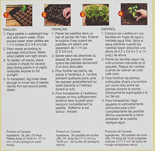 Jiffy J3R36 36mm Plant Pellet Refill 36 Count