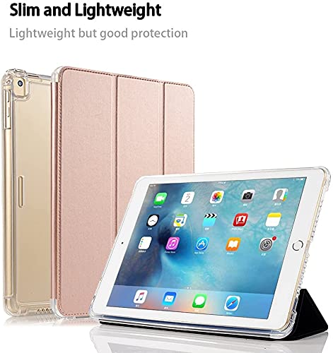 Valkit Case for iPad Mini 5 2019 / iPad Mini 4 2015 (5th/4th Generation 7.9 inch) - Slim Lightweight Smart Shell Stand Cover with Translucent Frosted Back Protector, with Auto Wake/Sleep, Rose Gold
