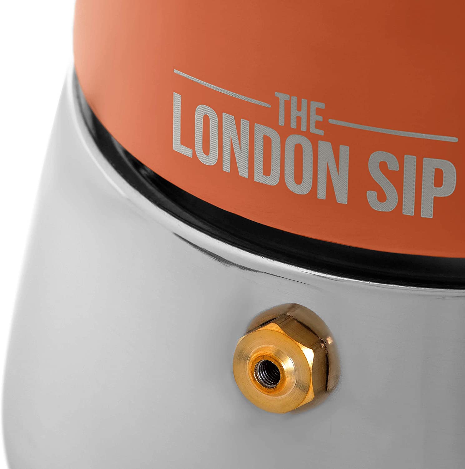London Sip Stainless Steel Stove-Top Espresso Maker Coffee Pot Italian Moka Percolator, Copper, 6 Cup