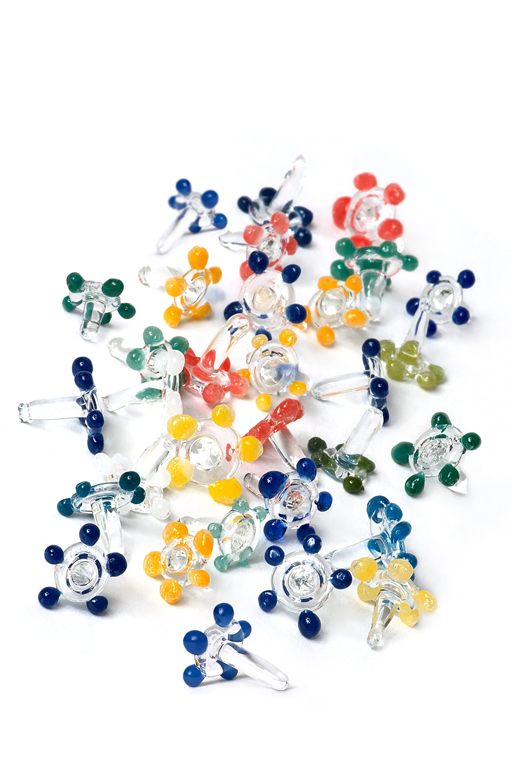 Daisy Decorative Gems, Flower Glass Beads - Thicker and Consistently Sized (1/4" to 3/8" inches) Assorted Colors (120 Pack)