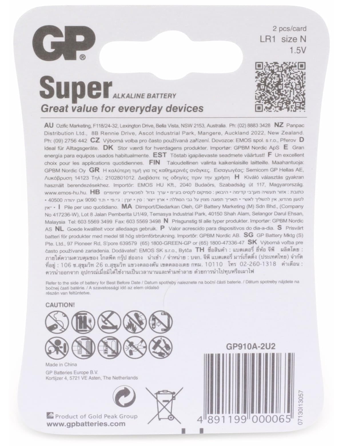GP Batteries 30236 Battery Alkaline 1.5V