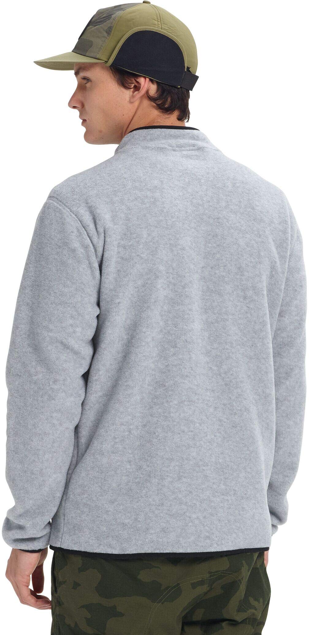 Burton Men's Hearth Full-Zip, Gray Heather / True Black, Medium