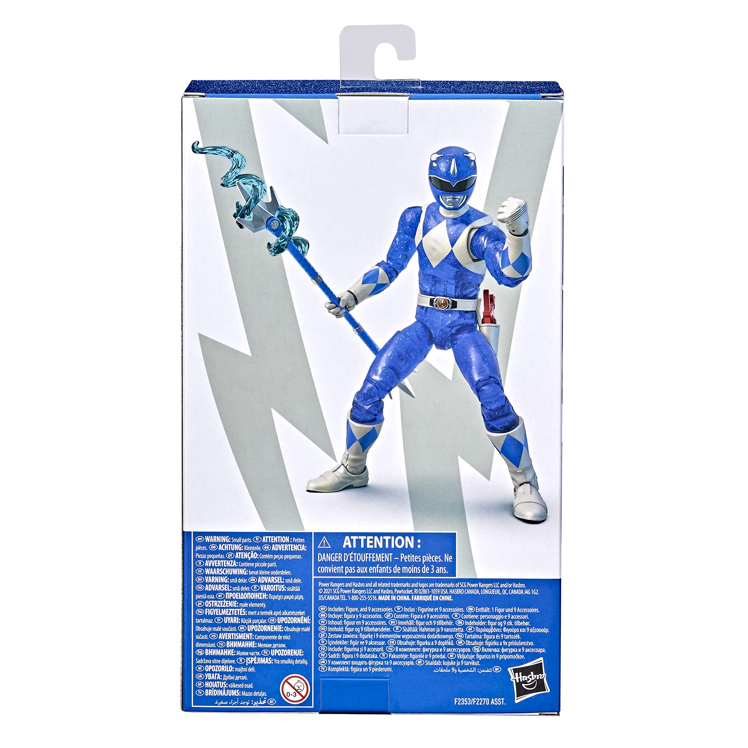Power Rangers Lightning Collection 6-Inch Mighty Morphin Metallic Blue Ranger Collectible Action Figure Toy with Accessories F2353