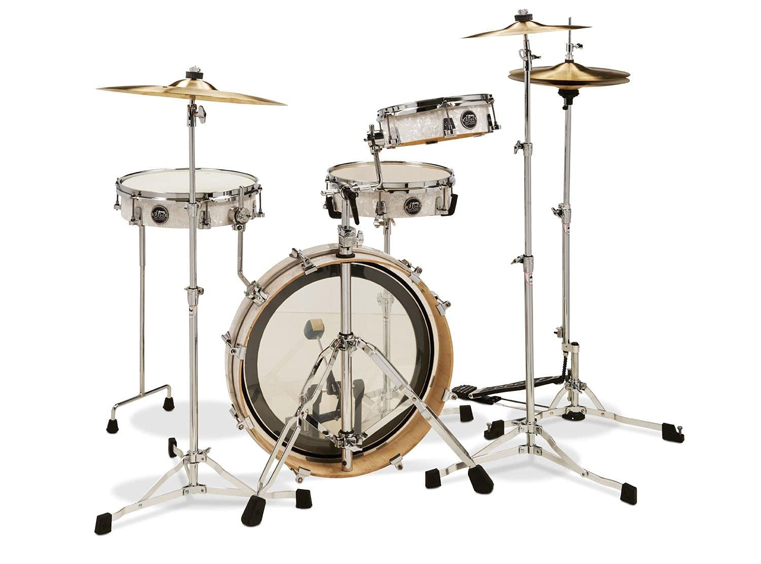 Drum Workshop Performance Series Low Pro 4-Piece Drum Shell Pack (White Marine FinishPly)