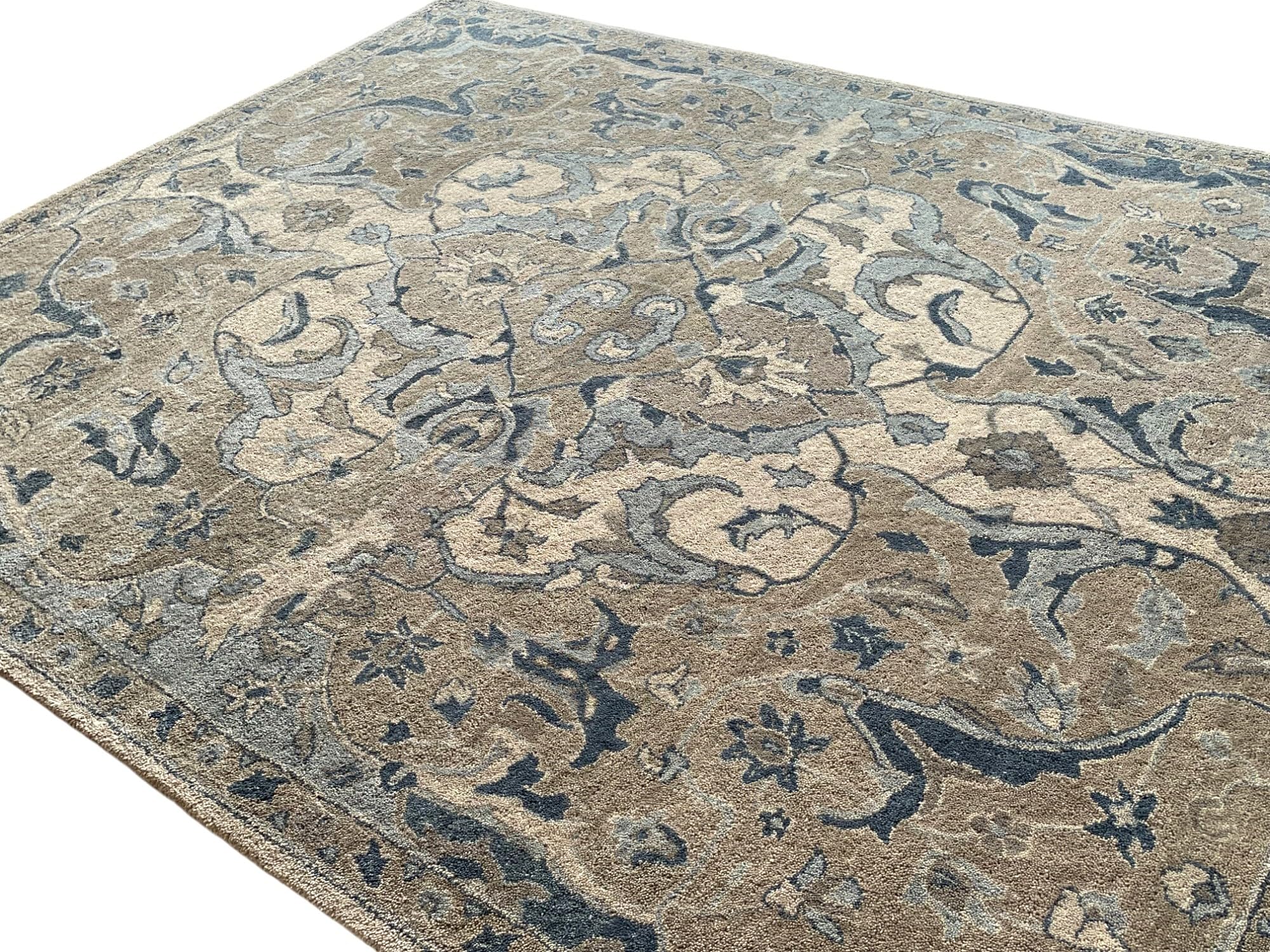 Natural Weave Pb Rug Hand Tuffted Nolan Style Traditional Wool Area Rugs Suitable for Living Room, Bedroom, Dining Room | 100% Wool | 100% Cotton Backing (8 x 10 FT)