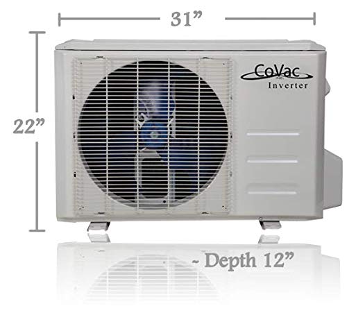 9,000 BTU CoVac Ductless Mini-Split Air Conditioner β Inverter SEER 19 β Cooling & Heating β Dehumidifier β 120v/60hz - PreCharged Condenser - Ultra Quiet - AHRI - 16 Feet Line Set + Accessories