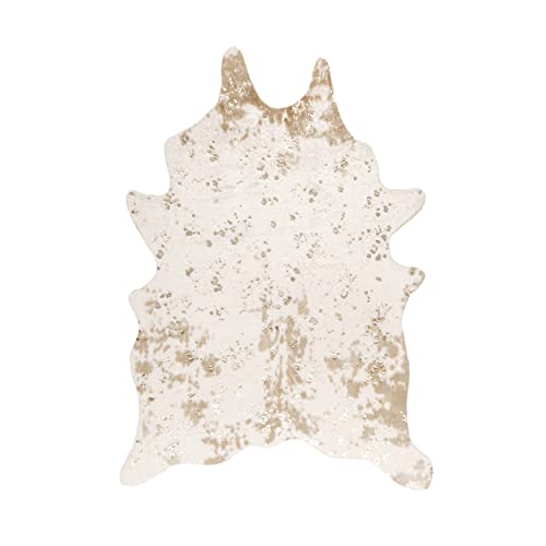 nuLOOM Iraida Contemporary Faux Cowhide Area Rug, 5' x 6' 7", Off-white
