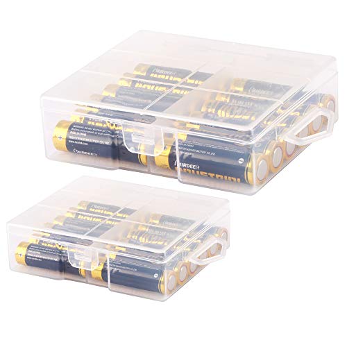 Whizzotech AA and AAA Battery Storage Case Holder Organizer Box (24 AA + 24 AAA)