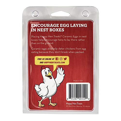 Happy Hen Treats Ceramic Nest Eggs, Brown