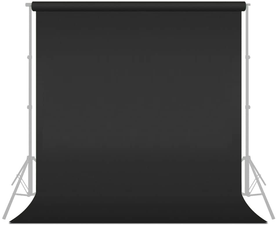 Julius Studio 10 x 12 ft. Black Backdrop Background Screen, Superior 150GSM Density Fabric Material, Premium A+ Grade Silk Texture for Professional Photo Video Studio, Family Event, Party, JSAG120