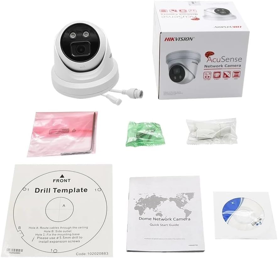 Hikvision DS-2CD2385G1-I 2.8mm 8MP 4K Powered-by-DarkFighter IR Fixed Turret Network Camera POE Night Version IP67 H.265+ English Version IP Camera