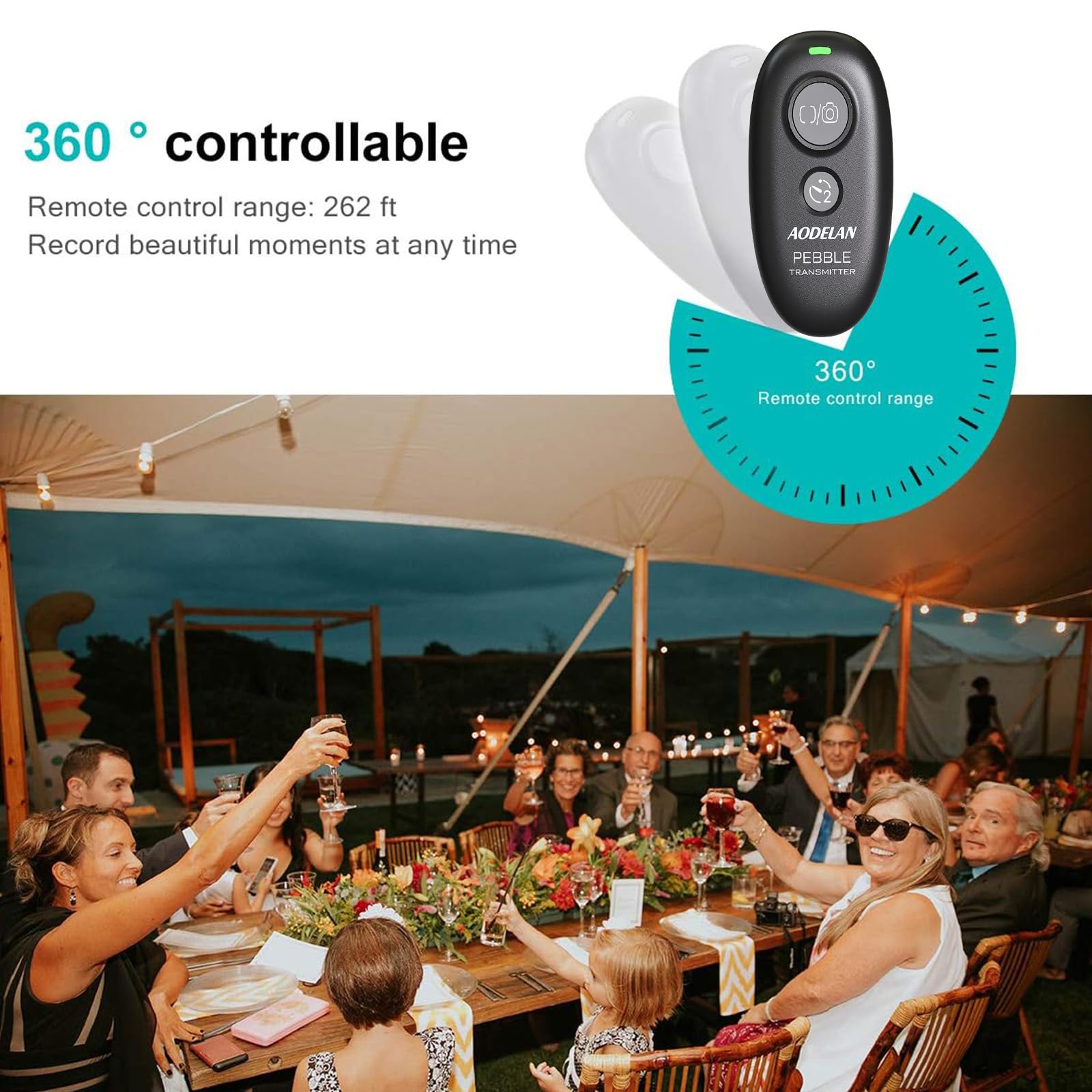 AODELAN Camera Remote Control | Wireless Shutter Release | for Sony a5100 a6000 a6300 a5000 a7 III a7 II a7 a7R III a9 RX100 III RX10M2 | Replaces Sony RM-L1AM and RM-SPR1