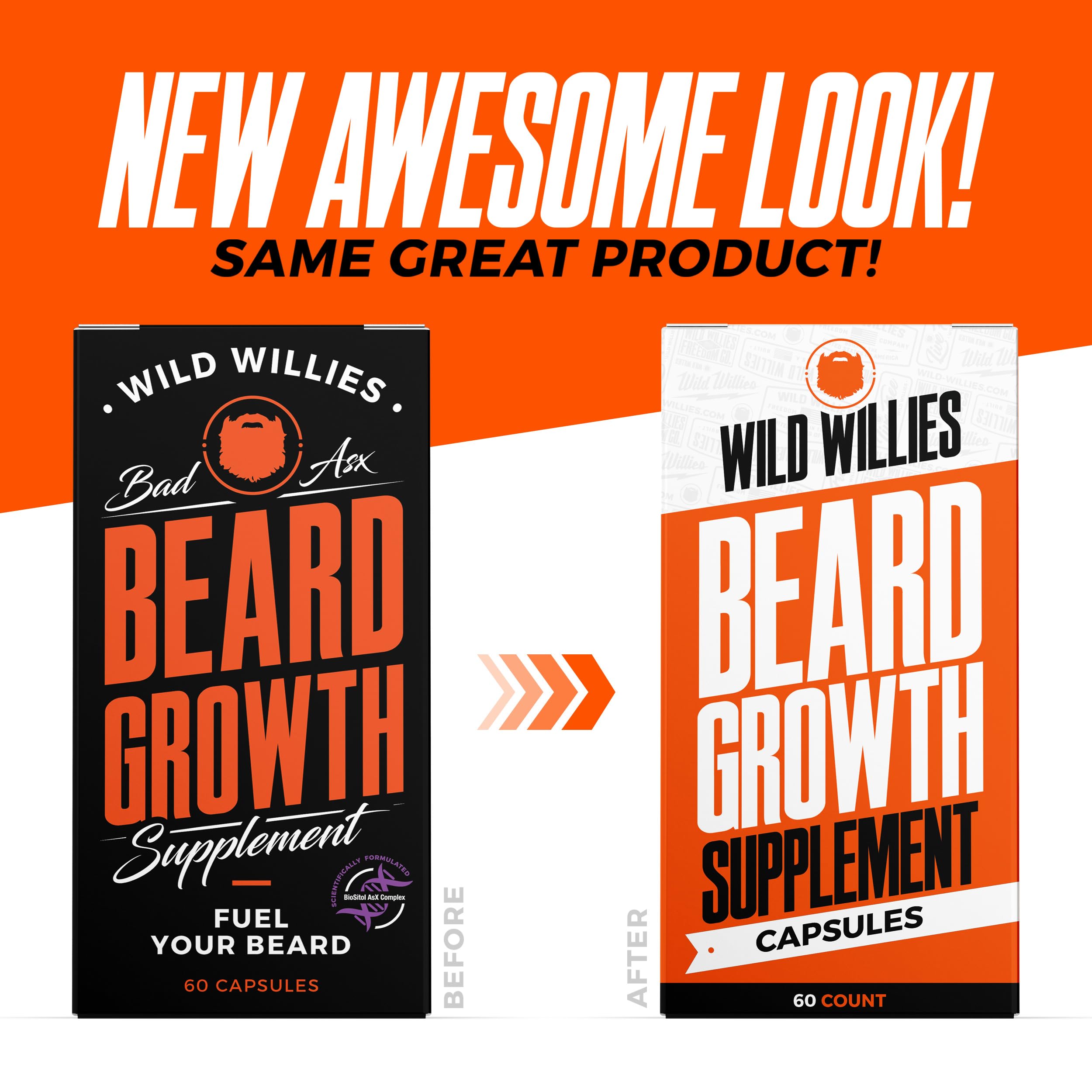 Wild Willies All-in-One Beard Growth Kit - Includes Beard Boost Serum Oil & Growth Supplement, & Boar Bristle Brush - Perfect Beard Care for Men - Achieve Thicker, Fuller, Healthier Beard