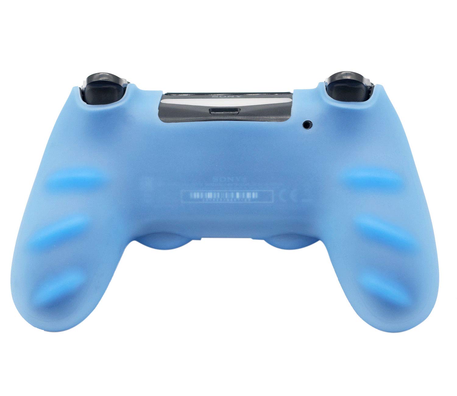 Controller Skin for PS4,BRHE Anti-Slip Grip Silicone Cover Protector Case Compatible with PS4 Slim/PS4 Pro Wireless/Wired Gamepad Controller with 2 Cat Paw Thumb Grip Caps (Blue)