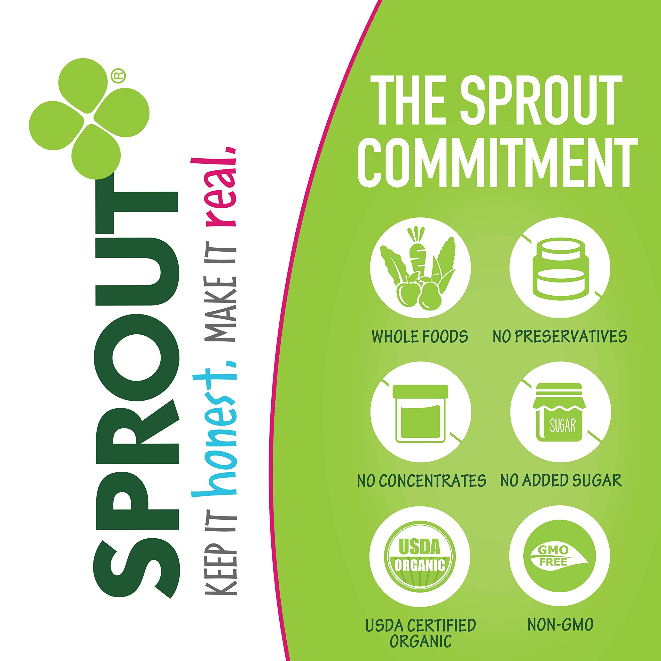 Sprout Organic Toddler Smoothie, Peach Banana w/ Yogurt, 4 Ounce Pouch (Pack of 6)