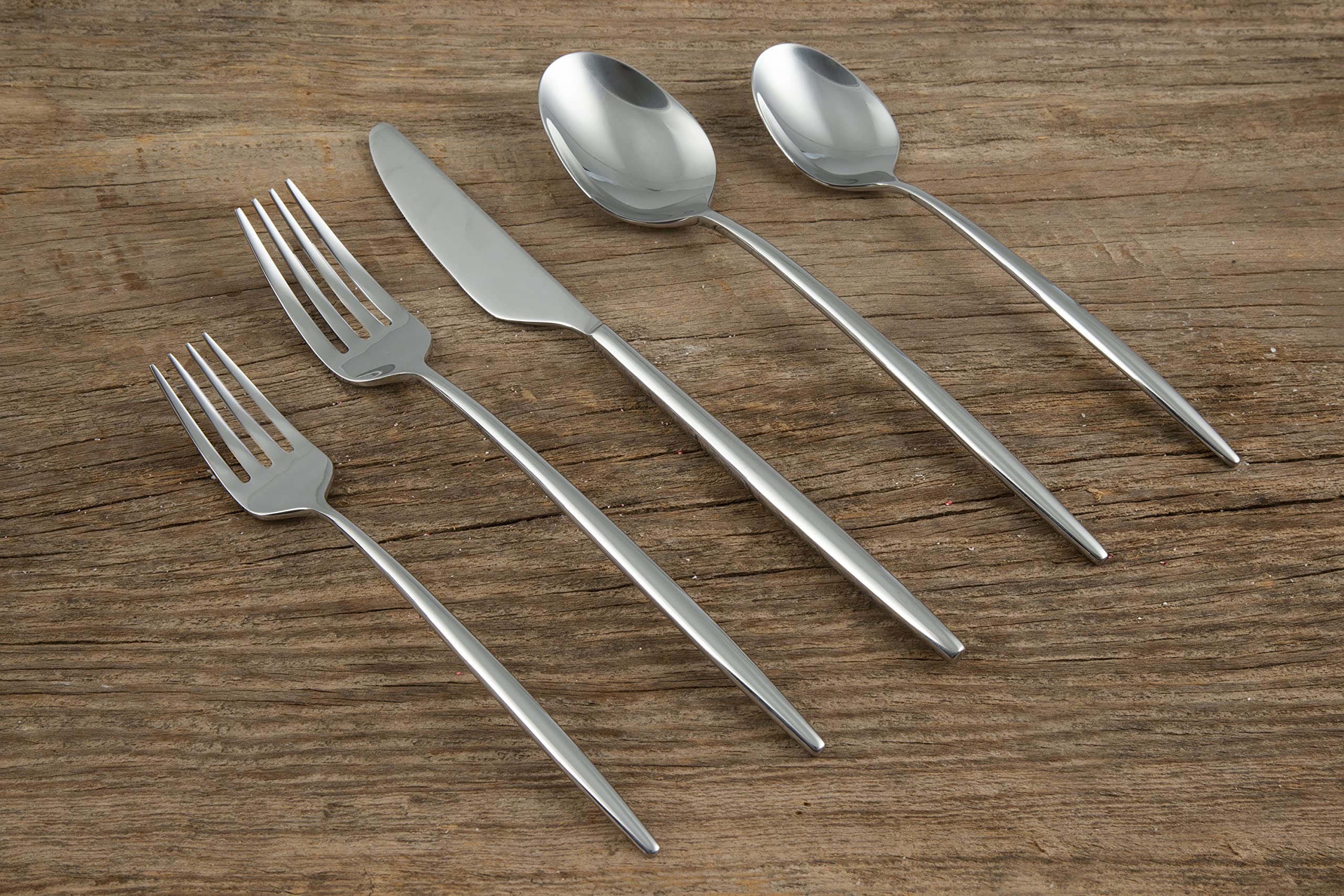 Cambridge Silversmiths Gaze Mirror 20 Piece Flatware Set, Service for 4, silver