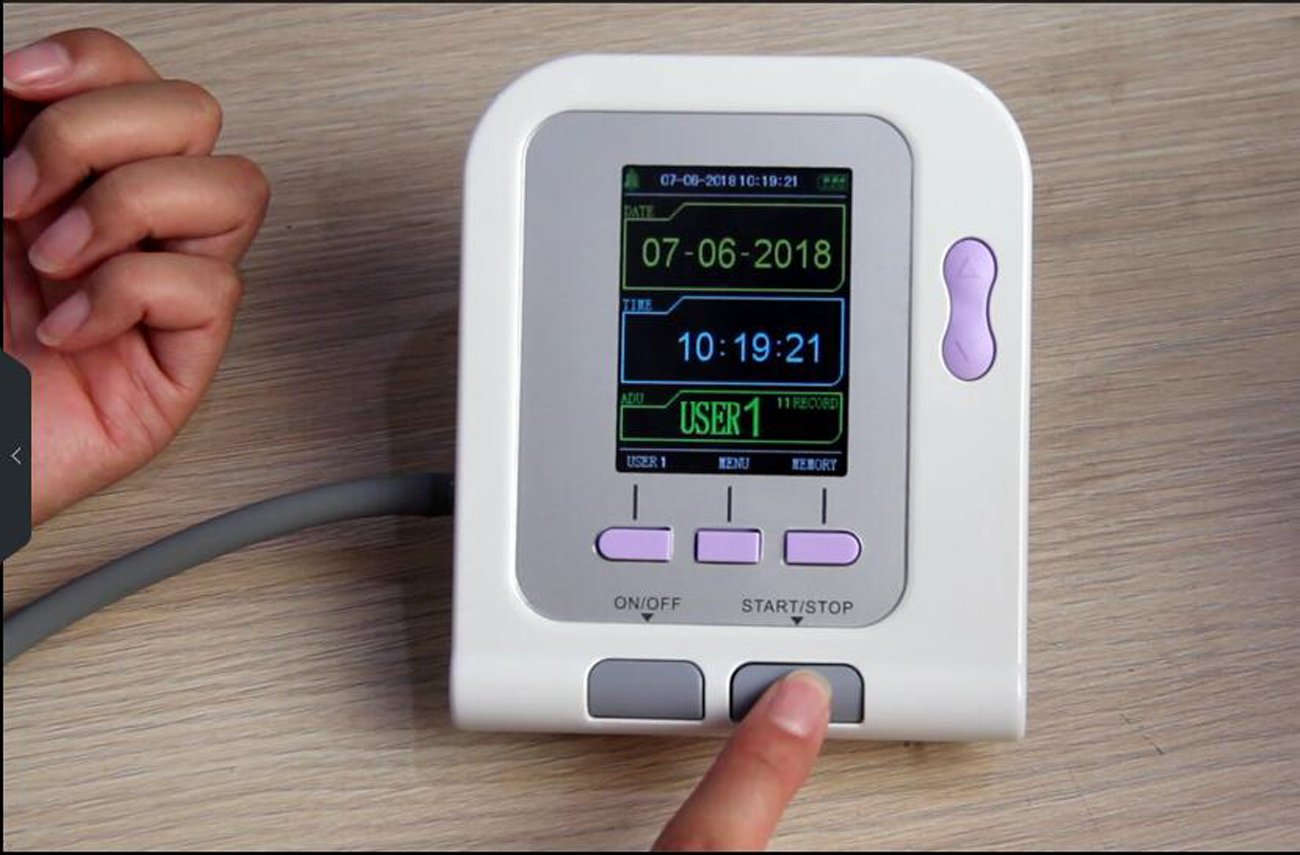 Fully Automatic Upper Arm Blood Pressure Monitor 3 Mode Electronic Sphygmomanometer