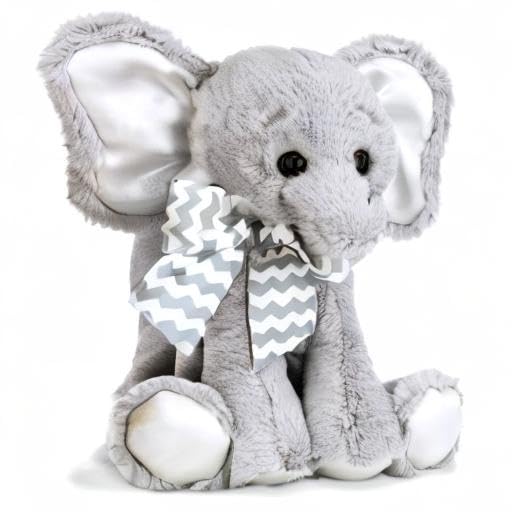 Bearington Baby Lil’ Spouts The Elephant Plush, 10 Inch Elephant Stuffed Animal Piggy Bank with Noise