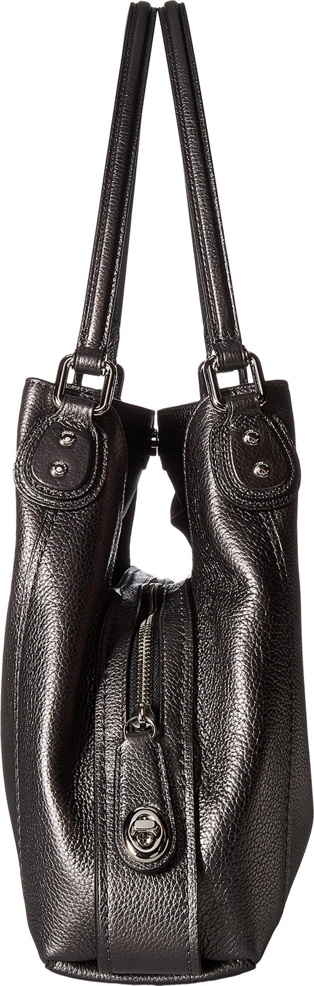 COACH Metallic Leather Edie 31 Sv/Metallic Graphite One Size
