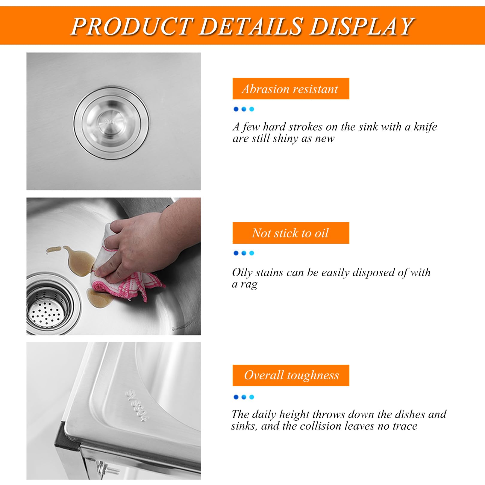 ADASTE Camping Sink 2 Compartment Free Standing Utility Sink Commercial Sink Double Bowl, for Restaurant, Kitchen, Hotel, Bar, Garage, Outdoor