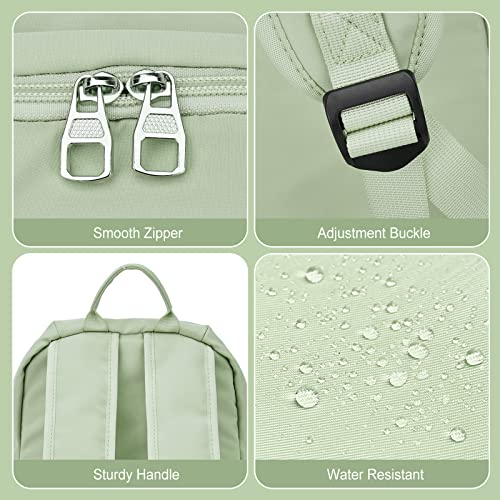 coofay Carry on Backpack For Women Men Waterproof College Gym Backpack Lightweight Small Travel Backpack Rucksack Casual Daypack Laptop Backpacks Hiking Backpack Green
