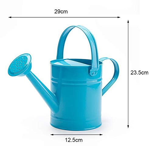 Asodomo 1.5L Multi-Color Metal Watering Can, Garden Watering Bucket with 2 Handles, Children Sprinkled Kettle for Garden Home Plants Flower