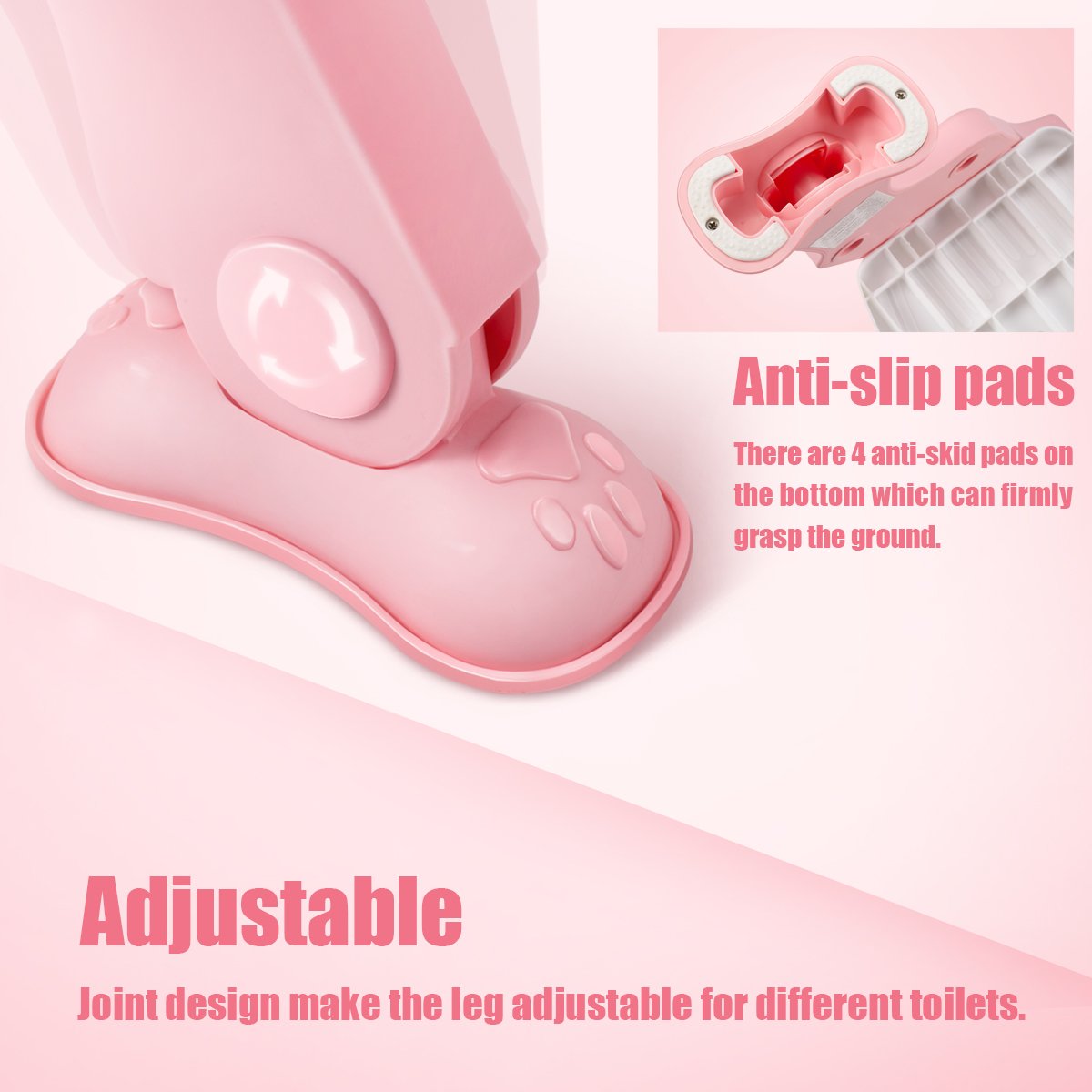 GrowthPic Toddler Toilet Training Seat Ladder with Sturdy Non-Slip Wide Step and Soft Cushion for Girls with Splash Guard(New)
