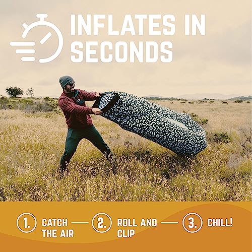 Chillbo Shwaggins Inflatable Couch – Cool Inflatable Chair. Upgrade Your Camping Accessories. Easy Setup is Perfect for Hiking Gear, Beach Chair and Music Festivals. (Royal Blue)