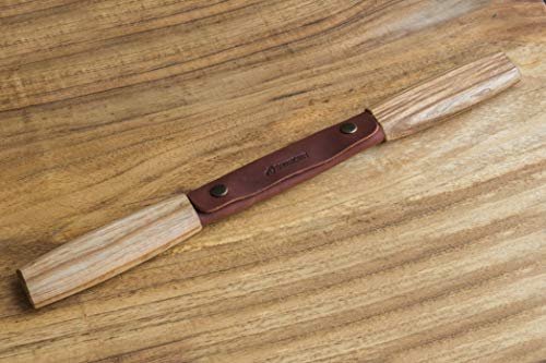 BeaverCraft DK2s Draw Knife with Leather Sheath Woodworking Tool 4.3" Drawknife Wood Carving Tools Wood Draw Knife Woodworking Whittling Tools