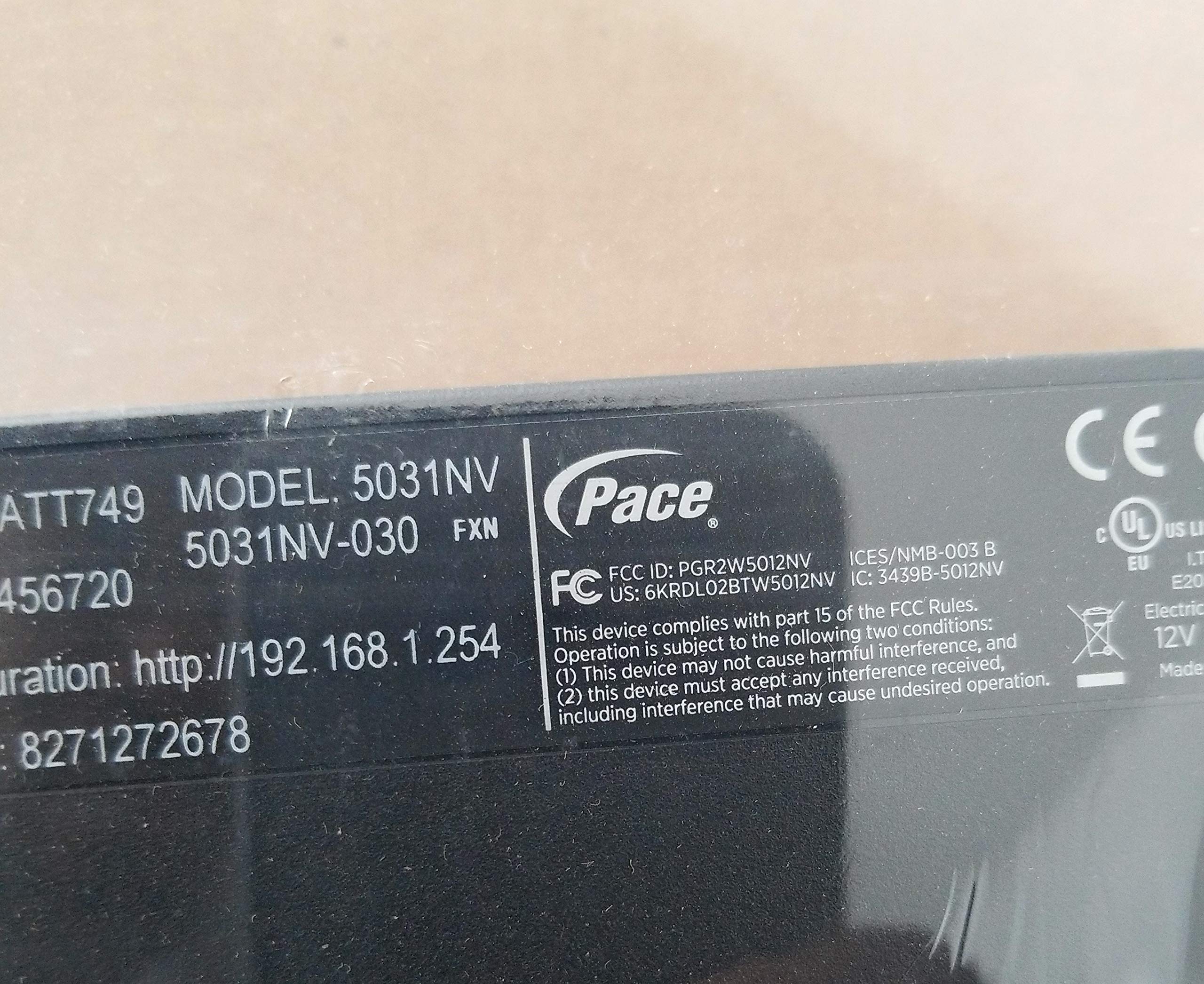 uverse Modem 5031nv Main Unit Power Cord Stand/Mount and Data Cable