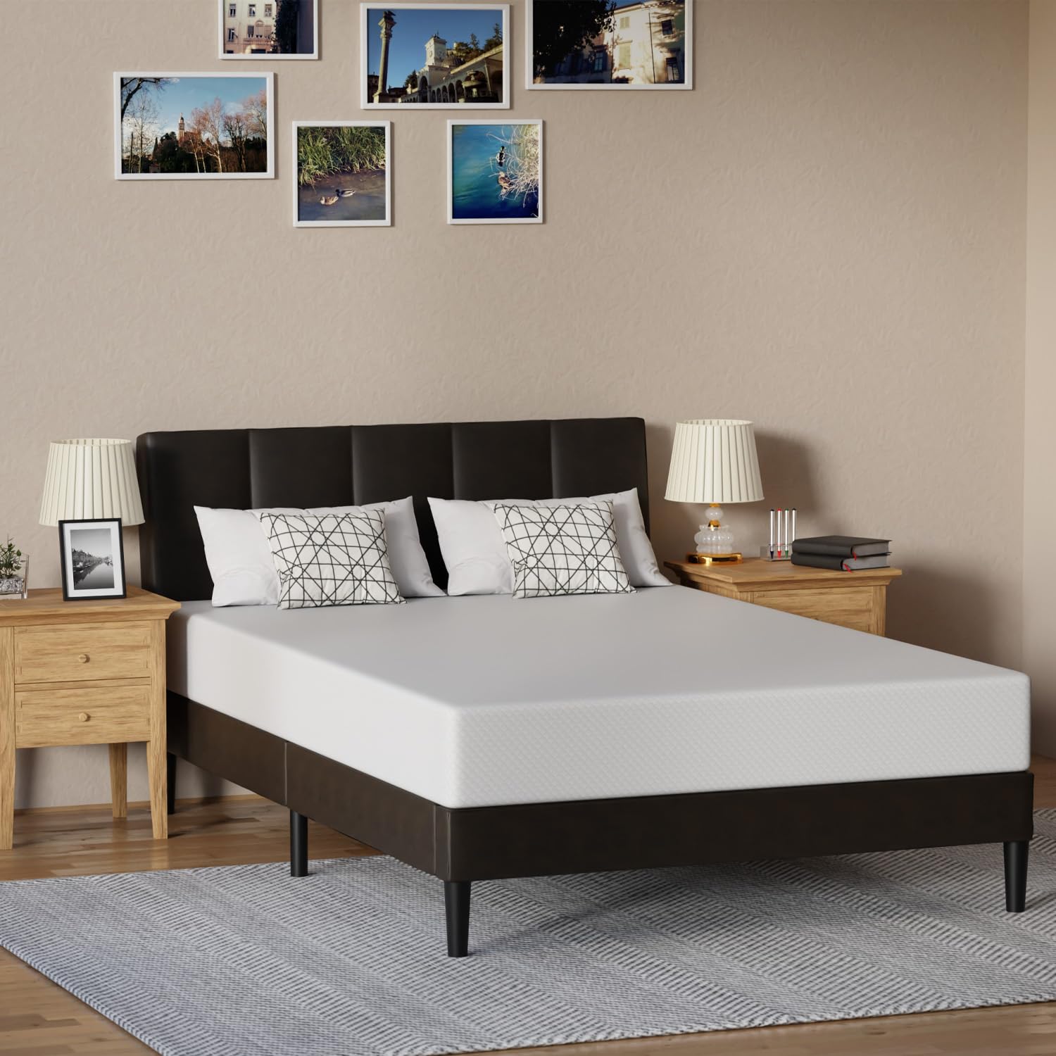 8 Inch Full Size Mattress,Gel Memory Base Foam Full Mattress,Pressure Relieving,Cooler Sleep Supportive,Full Mattress in a Box,CertiPUR-US Certified,Bed-in-a-Box,Full,75" L x 54" W x 8" Th