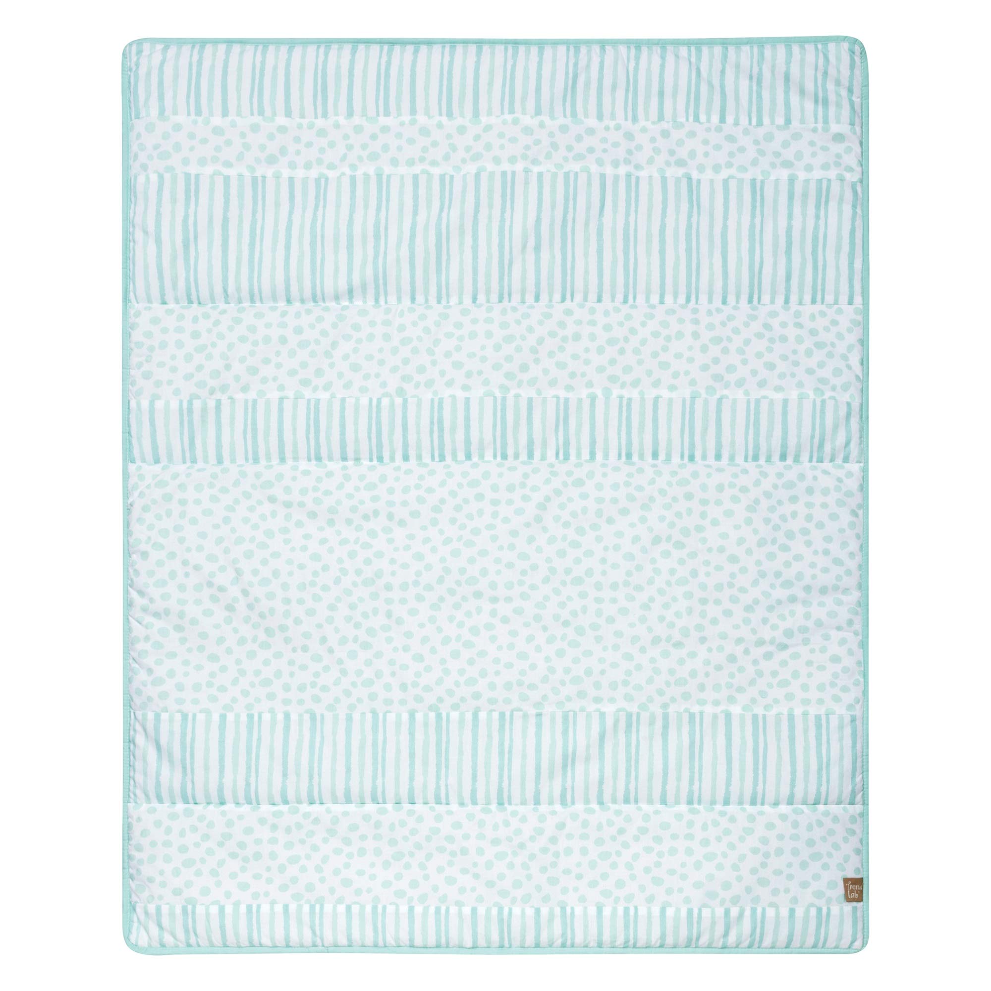 Trend Lab Taylor 3 Piece Crib Bedding Set, Can Be Used As A Blanket Or A Playmat for Tummy Time, Includes Quilt, Fitted Crib Sheet and Skirt